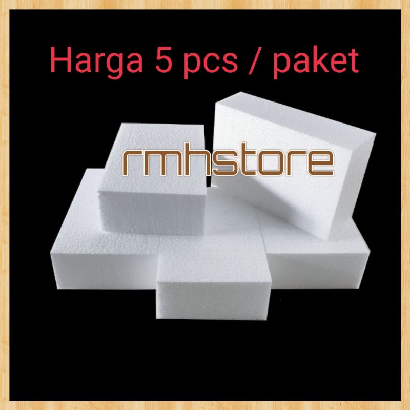 Jual Busa kering paket 5pcs ukuran 5 x 9 x 15cm busa Styrofoam gabus ...
