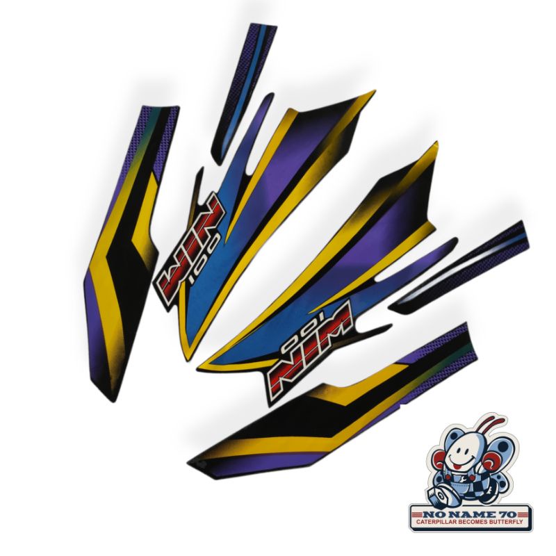 Jual striping sticker honda win100 win 100 biru | Shopee Indonesia