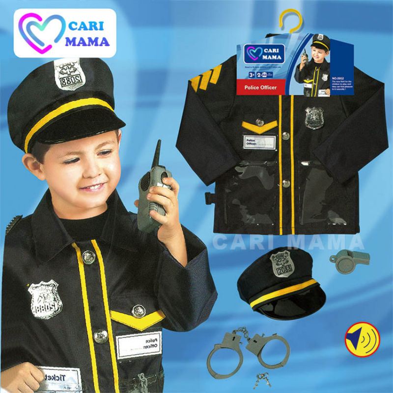 Jual Kostum Profesi Polisi Peran Anak Polisi Policeman Costume | Shopee ...