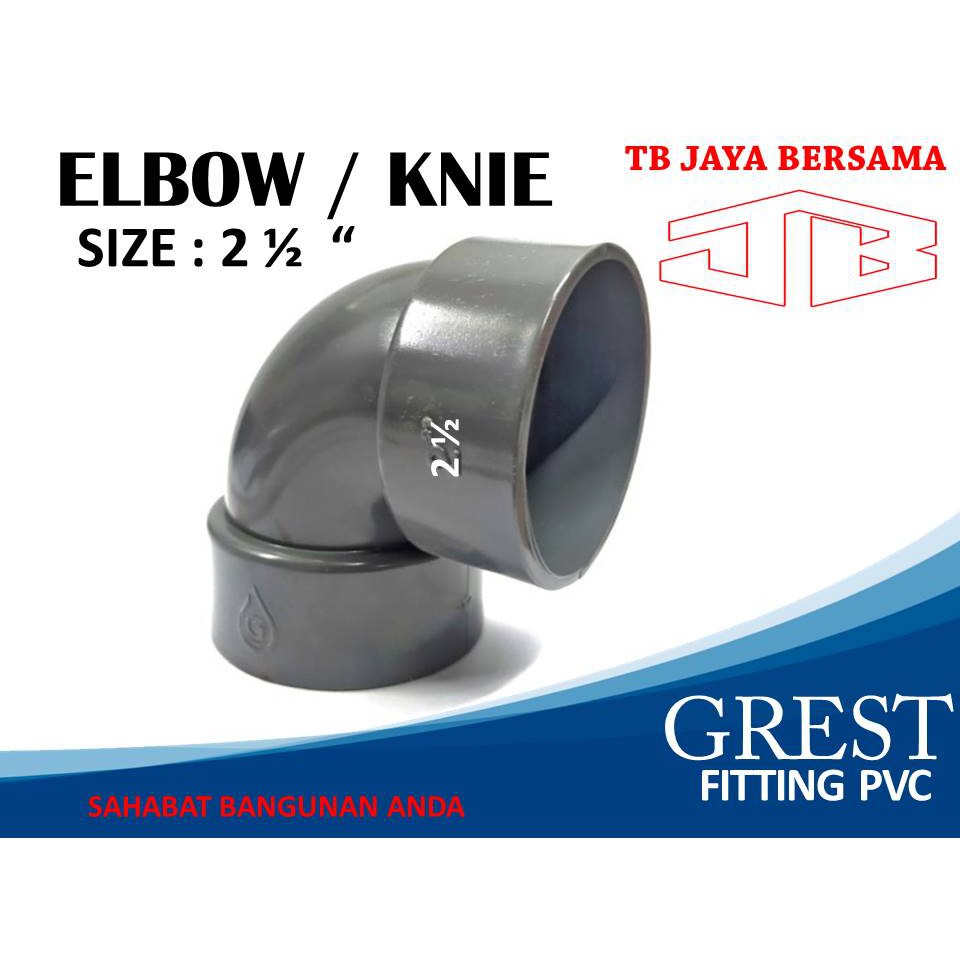 Jual Knie GREST 2 1/2" inch AW PVC / Keni Knee Elbow Siku L 90 | Shopee ...
