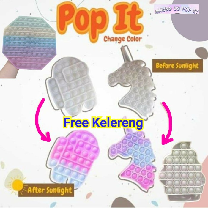 Jual Push Pop It Up Bubble Rainbow Mainan Tik Tok Murah Tiktok Anak ...