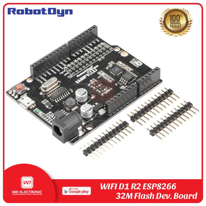 Jual ROBOTDYN WIFI D1 R2 ESP8266 ORIGINAL LIKE WEMOS D1 R2 | Shopee ...