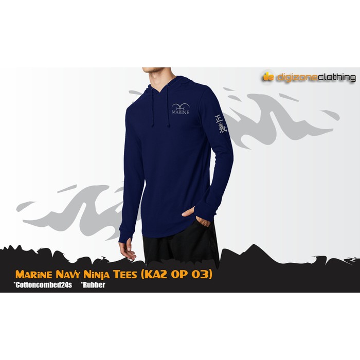 Jual Kaos Ninja Anime One Piece Marine Navy KAZ OP 03 | Shopee Indonesia