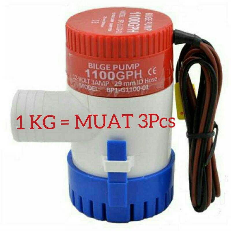 Jual Pompa Air Bilge ORIGINAL 1100GPH Submersible Water Bigel Pump ...