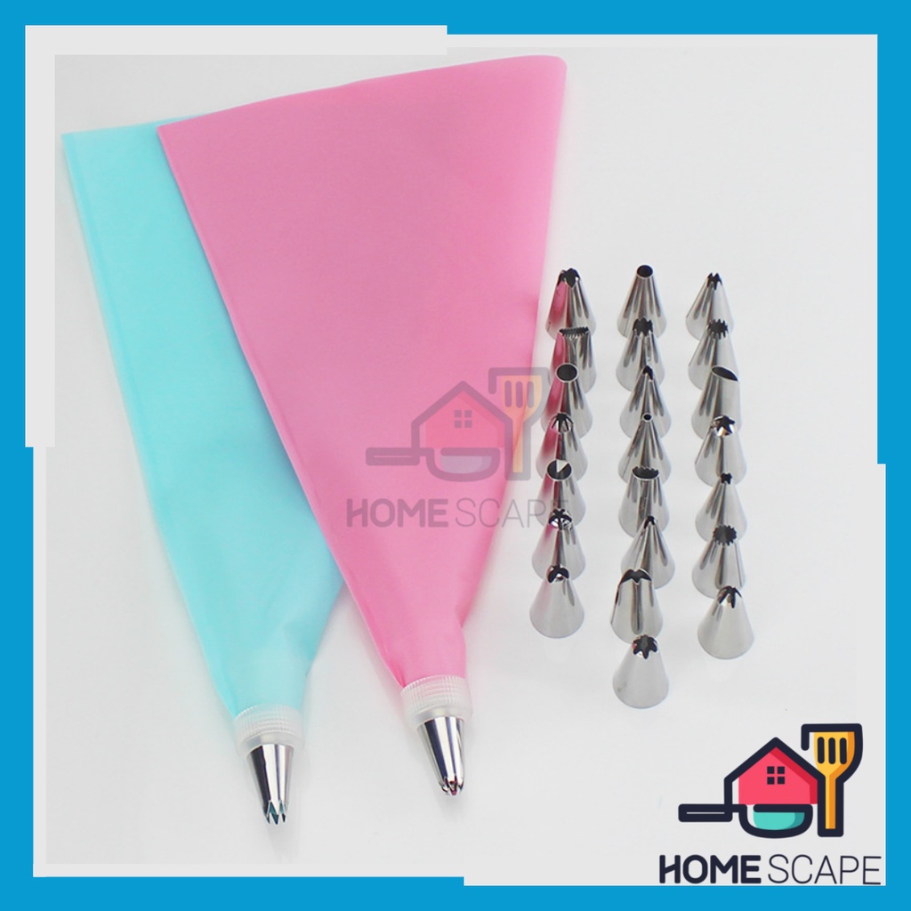 Jual ICING PIPING BAG SET 26 IN 1 SILIKON CAKE DECORATING SPUIT ...