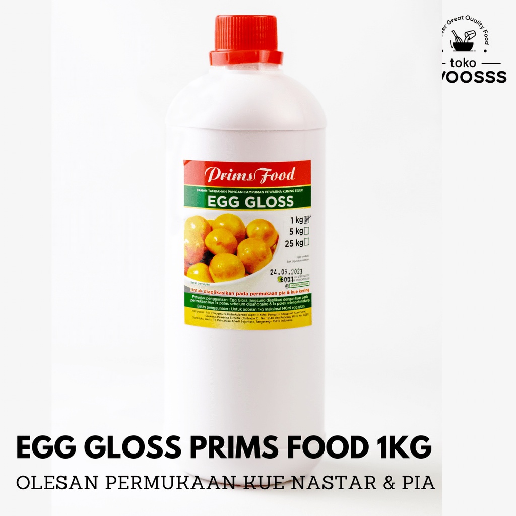 Jual Egg Gloss Prims Food 1KG / Pemoles Permukaan Nastar & Pie | Shopee ...