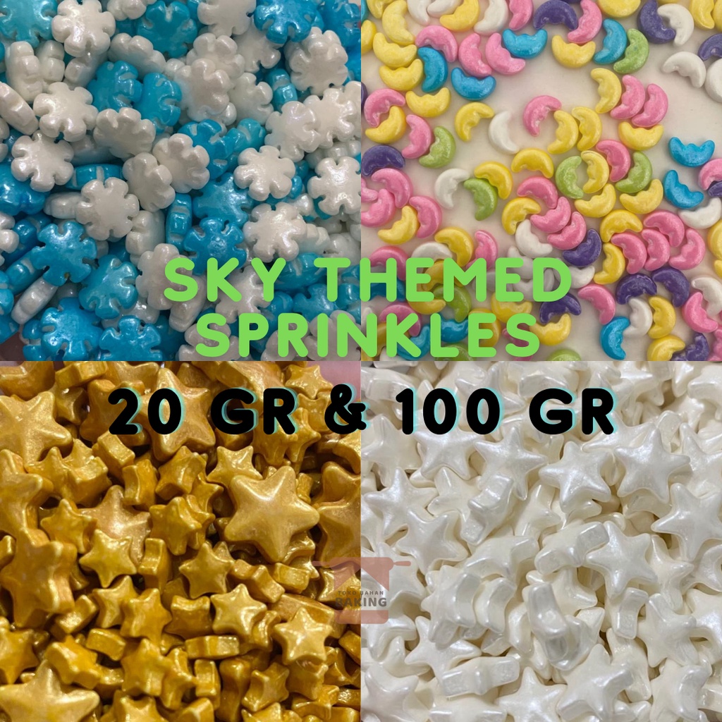 Jual SPRINKLE WEATHER AND SKY THEMED CAKE DECORATION 20 DAN 100 GR ...