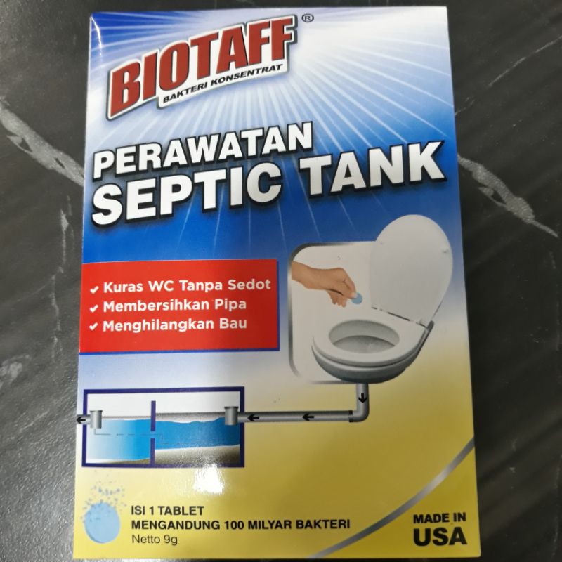 Jual Tablet BIOTAFF Bakteri Konsentrat Perawatan Septic Tank WC Closet ...