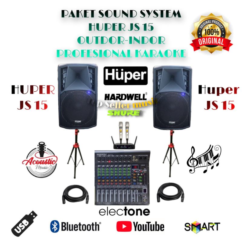 Jual GROSIR PAKET SOUND SYSTEM HUPER JS15 ORIGINAL OUTDOR-INDOR KARAOKE & MUSIK DLL | Shopee ...