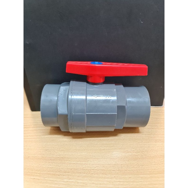 Jual Ball valve / stop kran / kran air PVC Socket 1 1/2" inch DN40 | Shopee Indonesia