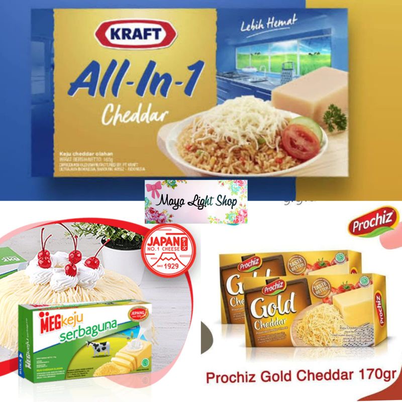 Jual keju blok keju parut kraft all in one keju prochiz gold keju meg ...