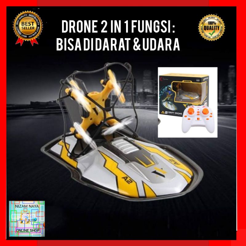 Jual Mainan Drone terbang remote control 2 in 1 fungsi didarat & udara ...