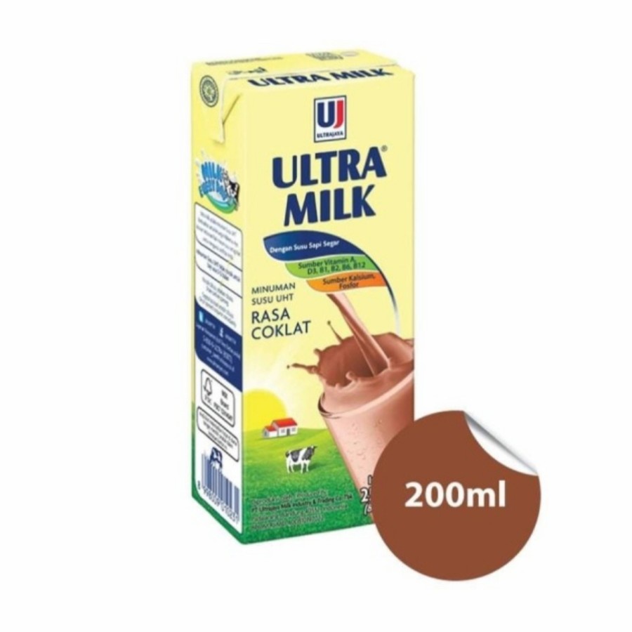Jual Susu Ultra Milk 200ml Susu UHT 200 ml Coklat | Shopee Indonesia