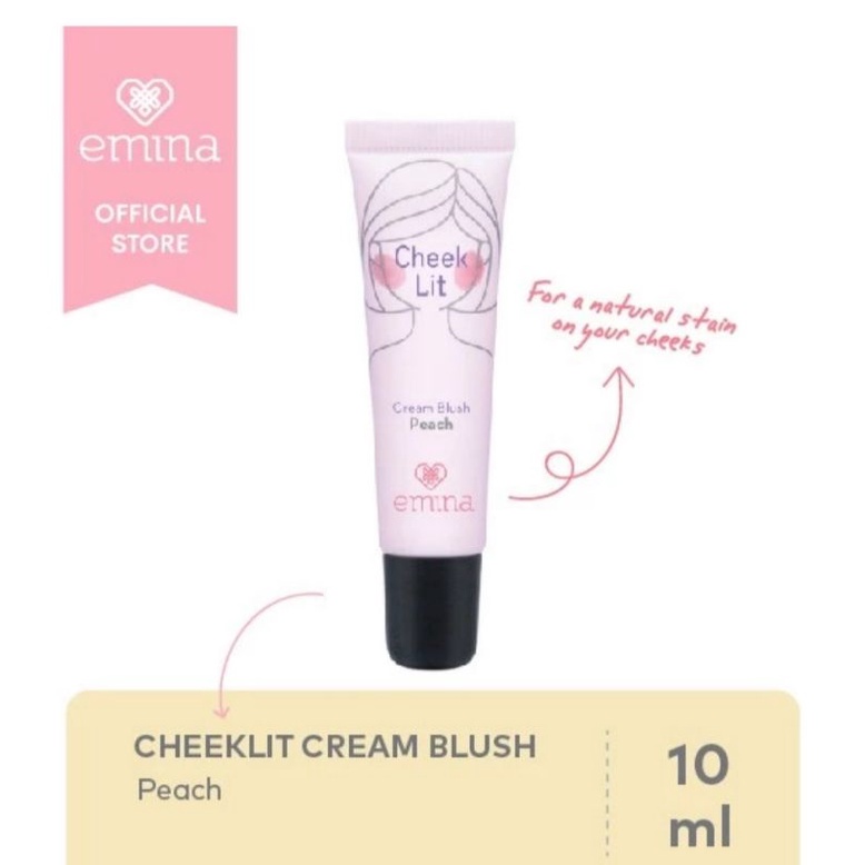 Jual Emina Cheeklit Cream Blushon Peach 10 Ml Emina Blushon Shopee Indonesia