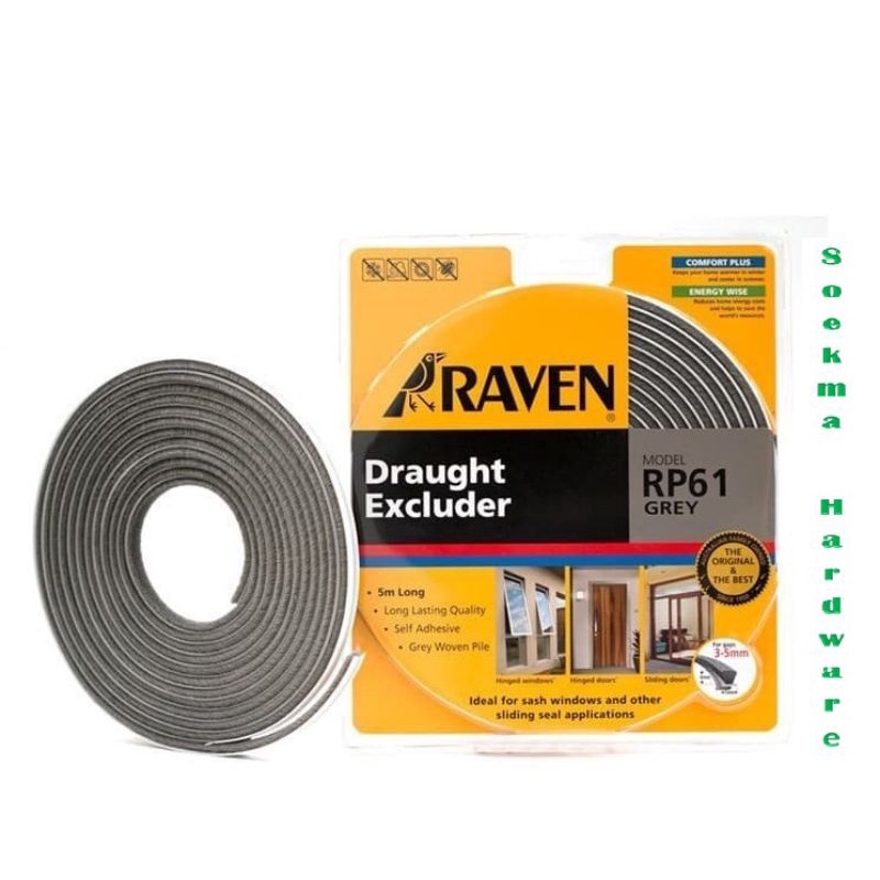 Jual Raven Door & Window Seal RP 61 Grey / Moher, Mohair sliding door ...