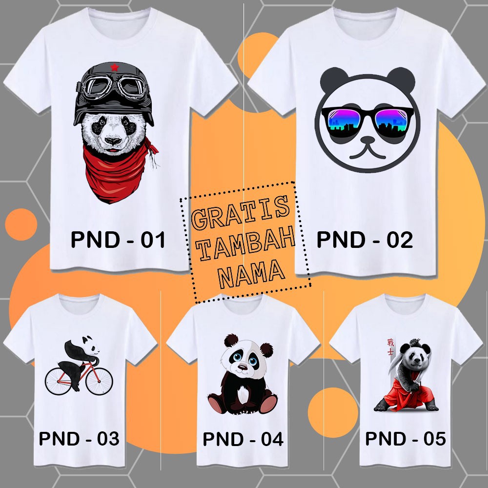 Jual Baju Panda Anak dan Dewasa Kaos Couple Keluarga Motif Panda Gratis ...