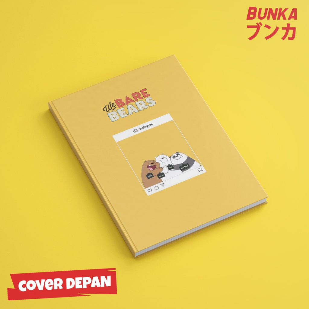 Jual Notebook Hardcover We Bare Bears Insta Yellow Cover Ukuran A5 Buku ...