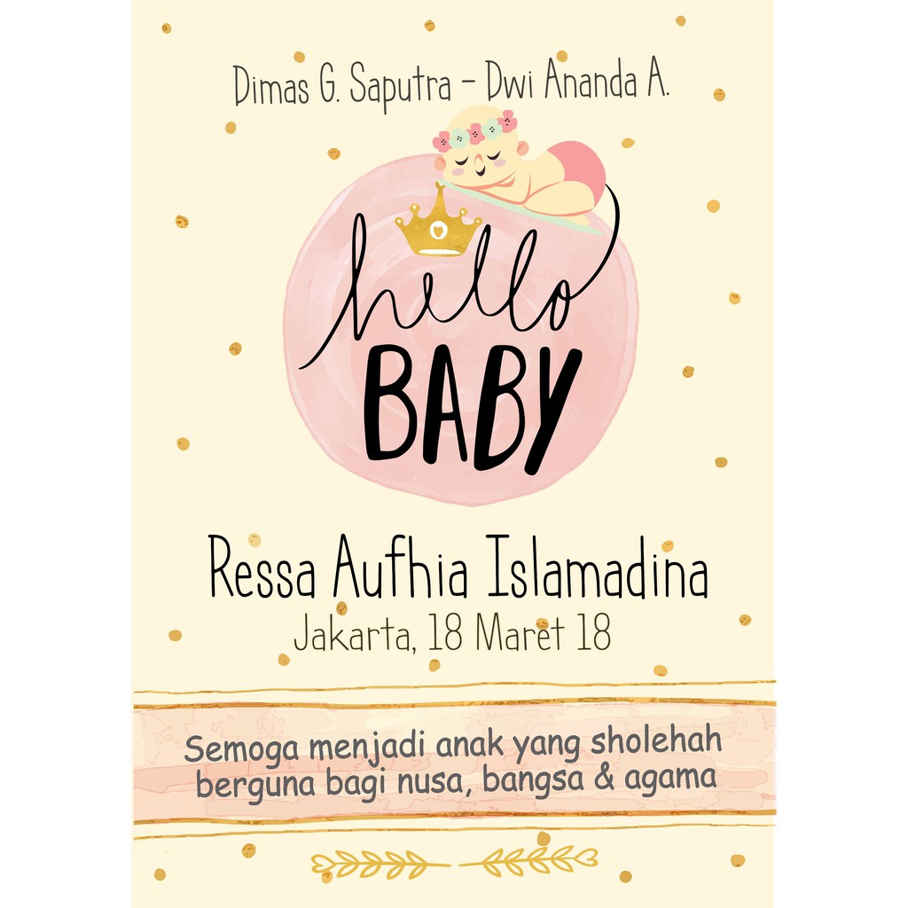 Jual UNDANGAN AQIQAH / BABY BORN / SYUKURAN KELAHIRAN | Shopee Indonesia