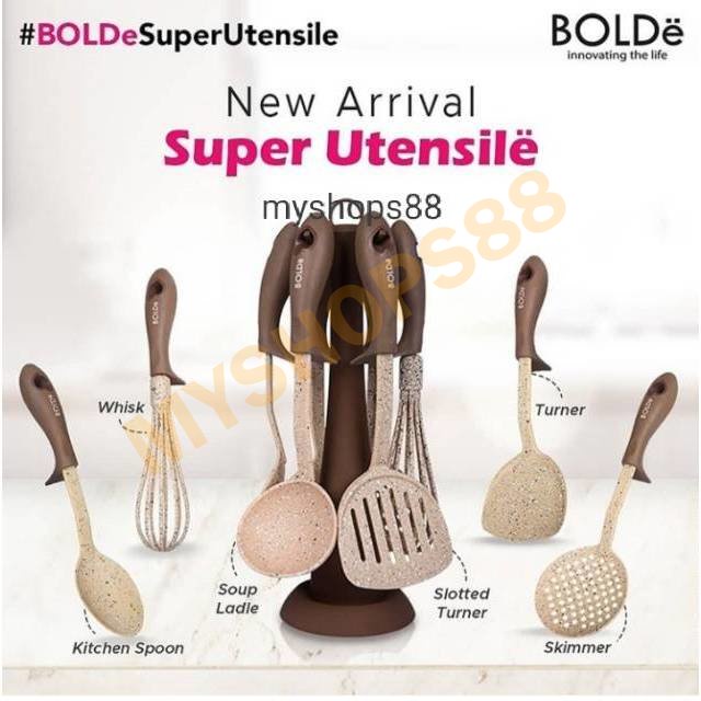 Jual BOLDe Super Utensil Set 7 Pcs (Dengan Holder)Bahan Nilon Tahan ...