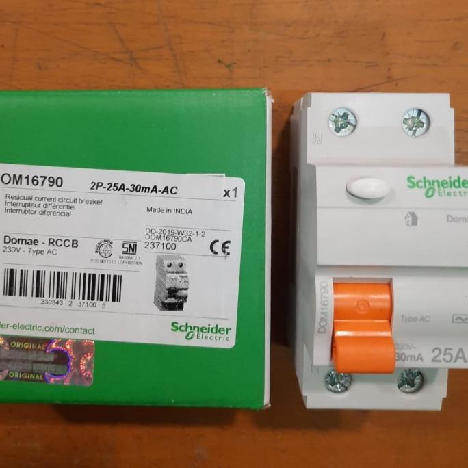 Jual ELCB / RCCB 25A 2P 30MA DOMAE SCHNEIDER | Shopee Indonesia