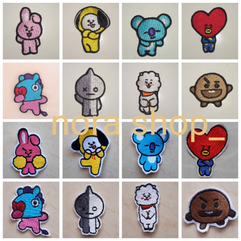 Jual Bordir Patch Emblem Bts 21, Chimmy, Chooky, Mang, Tata, Rj, Van ...
