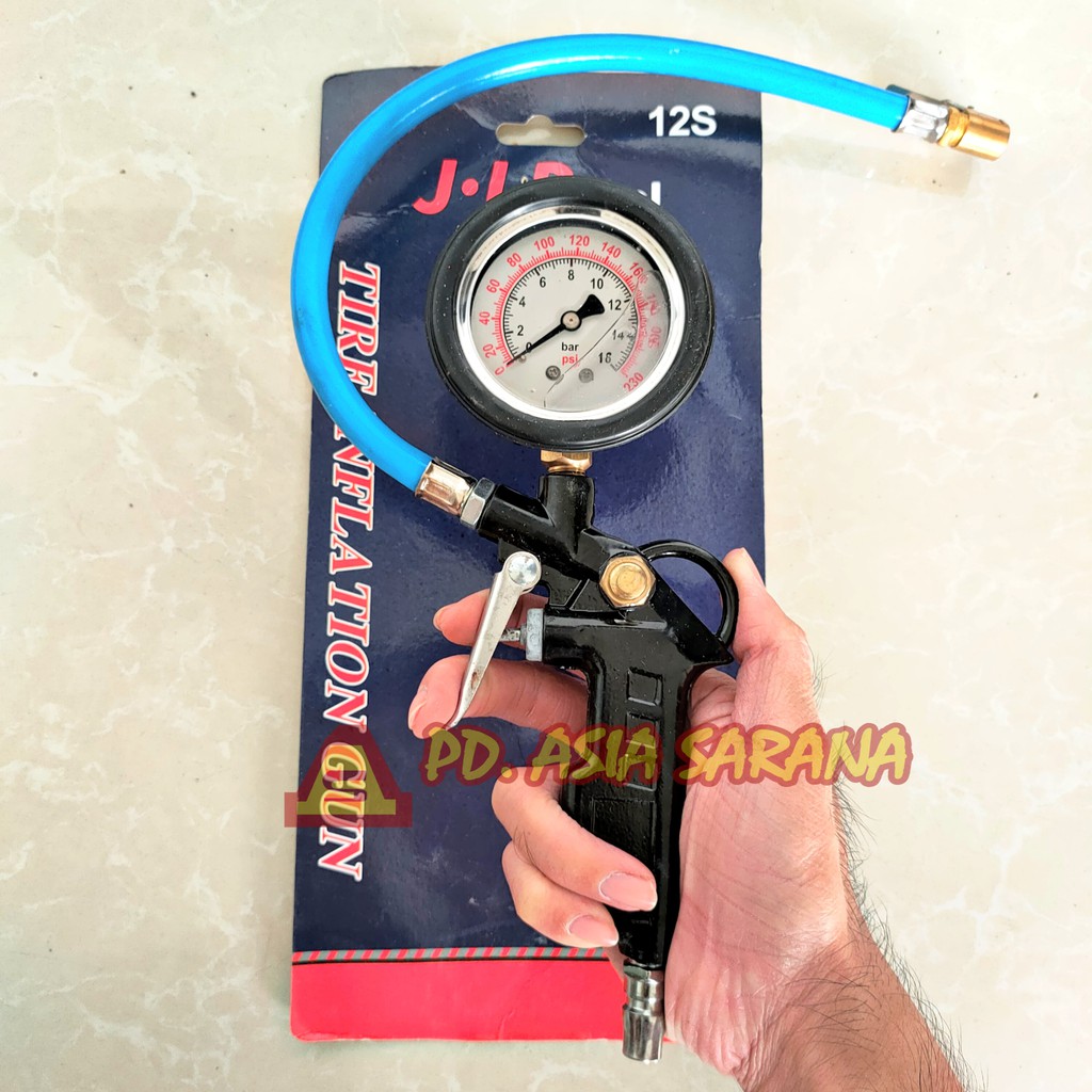 Jual Tire Inflator 3 in 1 Air Pressure Gun JLD TG3-2 Ukur Isi Buang ...