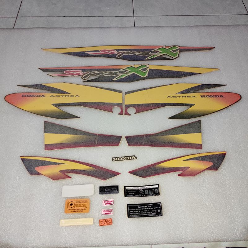Jual Stiker Stripping striping decal graphic Honda Astrea Supra X 100 ...
