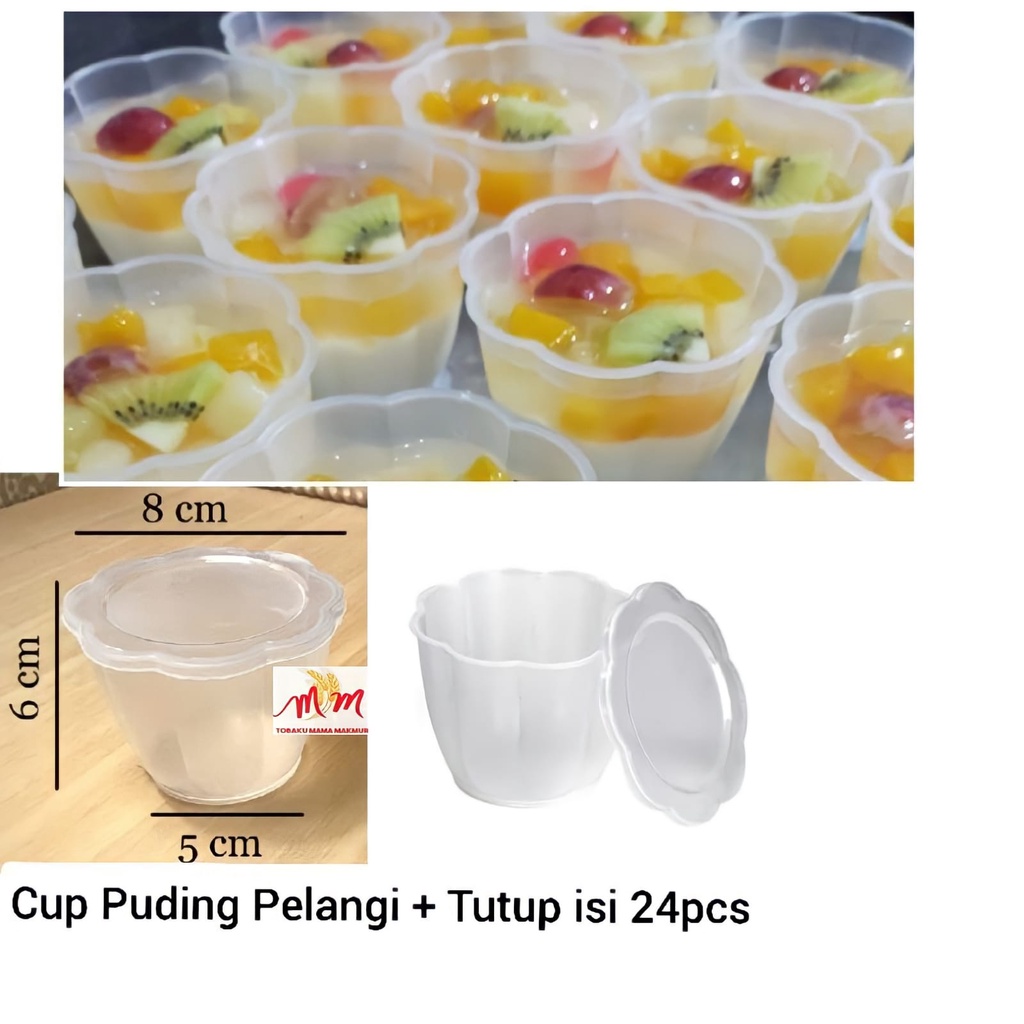 Jual CUP AGAR PELANGI TEBAL BESAR DAN KECIL / CUP PUDDING / CUP DESSERT ...