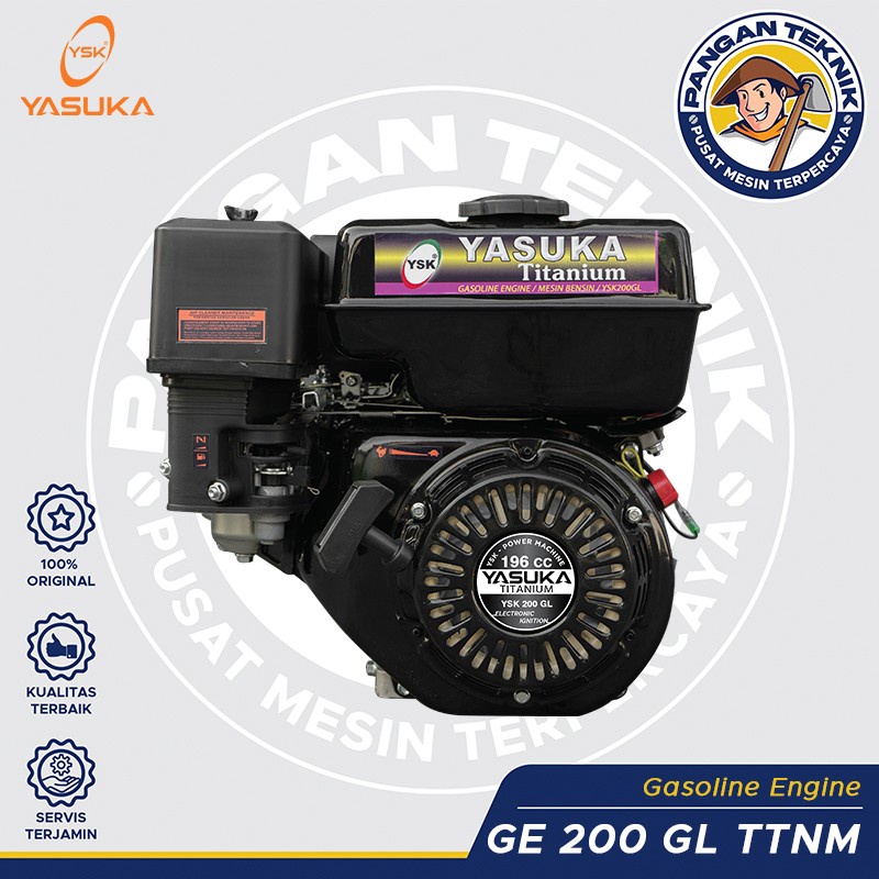 Jual MESIN PENGGERAK BENSIN YASUKA | GX 200 GL TITANIUM | MESIN ...