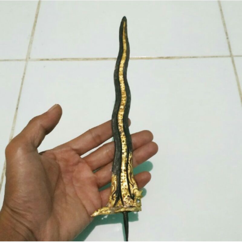 Jual Keris Naga Raja Nogo Rojo Kinatah Kuningan Kecil | Shopee Indonesia