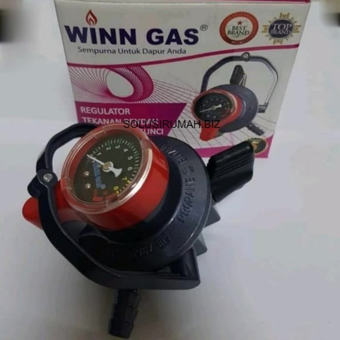 Jual Paling Aman Regulator LPG Elpiji Winn Gas Double Lock W 900 M Meteran | Shopee Indonesia