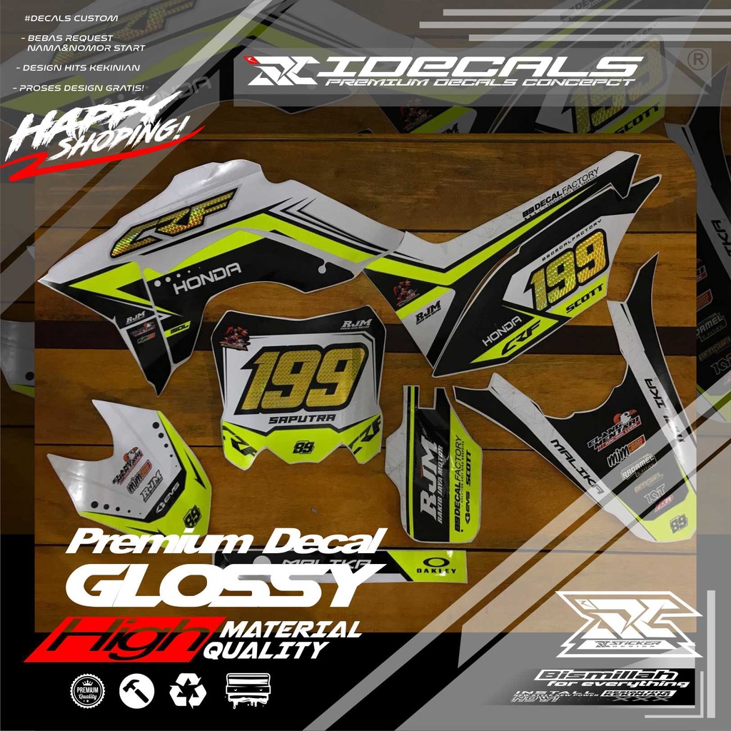 Jual 0033 pai sticker decal fulbody honda crf 150 L desain custom ...