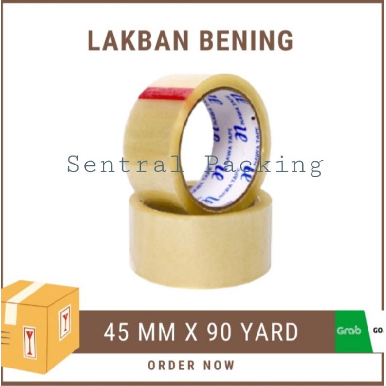 Jual LAKBAN OPP BENING 2Inchi 45mm × 90 Yard / Pcs | Shopee Indonesia