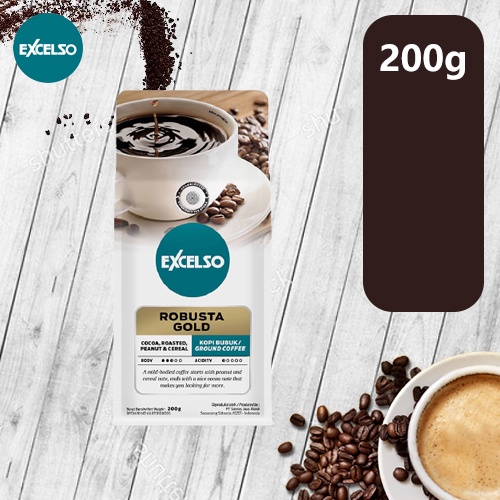 Jual EXCELSO Robusta Gold Kopi Bubuk 200g | Shopee Indonesia