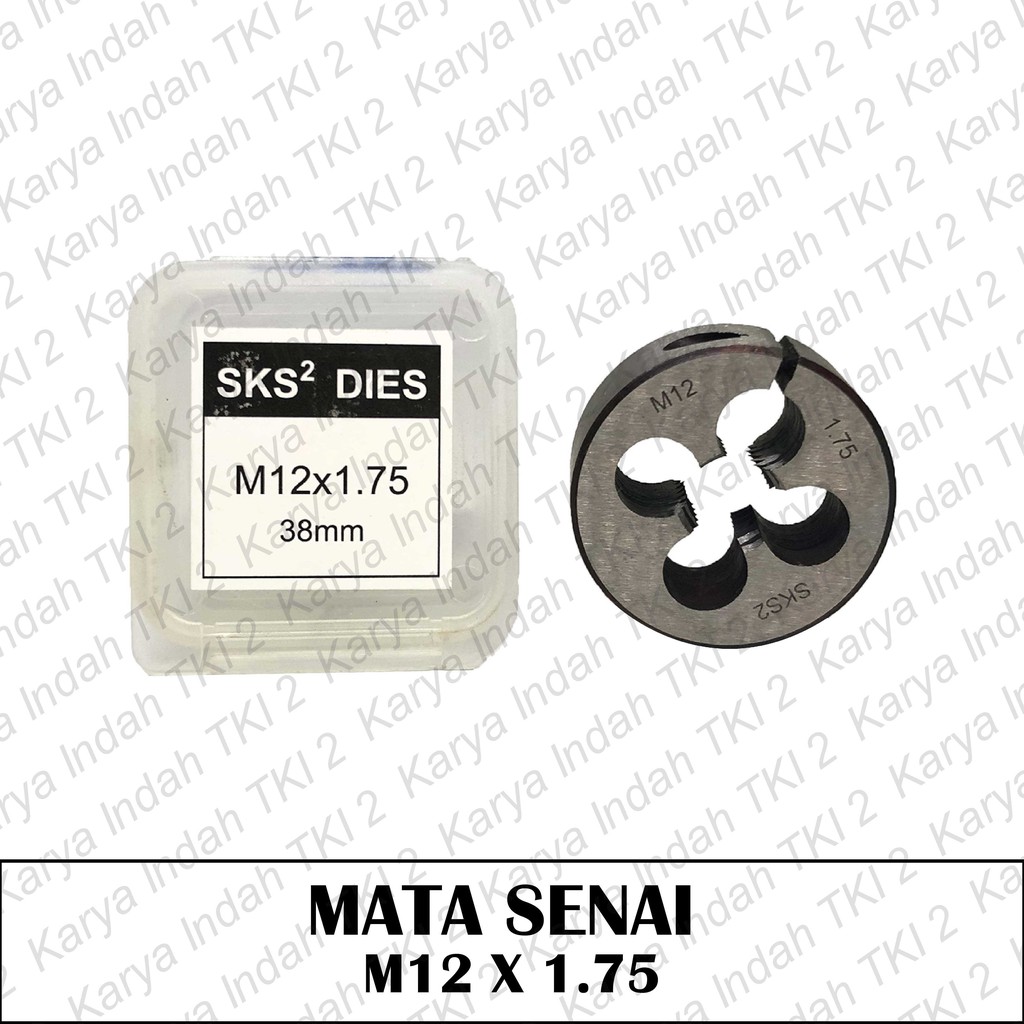 Jual Mata Senai M12 x 1.75 Drat Luar Baut Mata Snei Snai Dies Head M12x1.75 Mata Senai Block ...