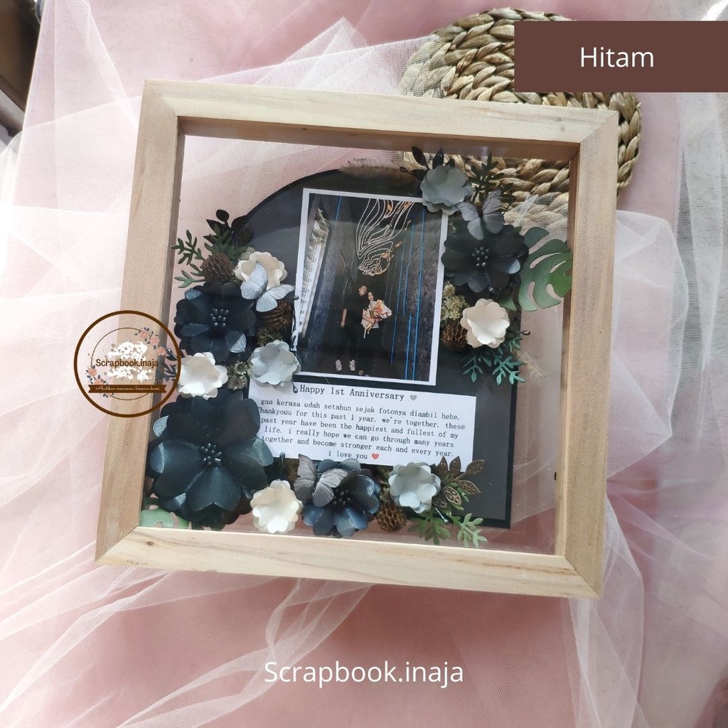 Jual Scrapframe Dried Flower Frame Transparan 3D Hadiah Wisuda | Kado ...
