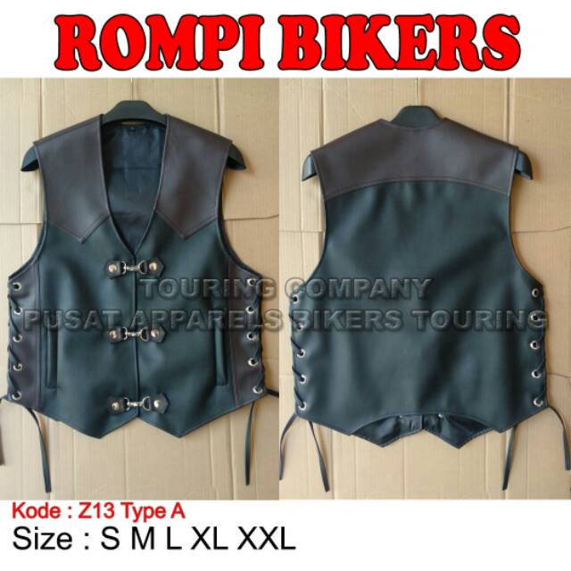 Jual Rompi Kulit sintetis / Rompi Motor / Rompi Bikers / Rompi Touring ...