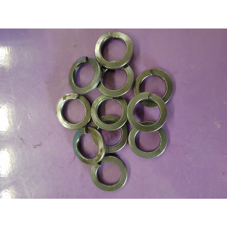 Jual ring per 1/2 / spring washer hitam / (per 10pcs) | Shopee Indonesia