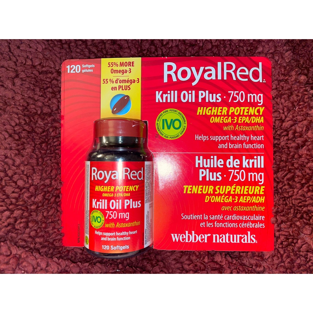 Jual WEBBER NATURAL 750 mg Royal Red Krill Oil Plus with Astaxanthin | Shopee Indonesia