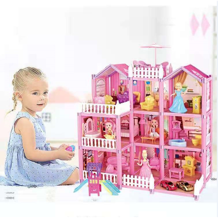 Jual 4 Lantai Mainan Rumah Rumahan Anak Perempuan Lengkap Dengan ...