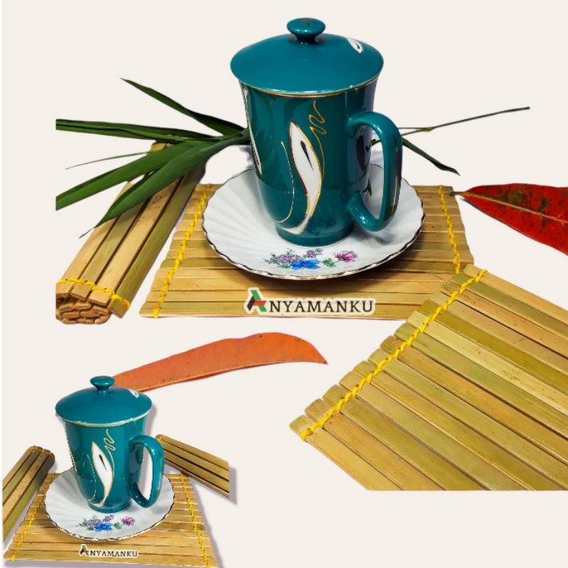 Jual Tray Bambu/Placemate Anyaman Bambu/Tatakan piring/Bamboo mat/Alas ...