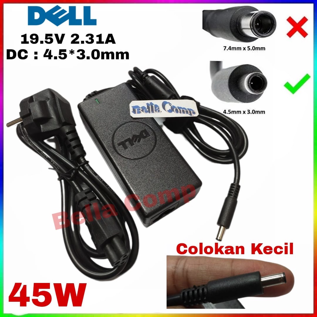 Jual New 45W 19.5V 2.31A AC Adapter Charger Laptop Dell Inspiron 11 13 ...