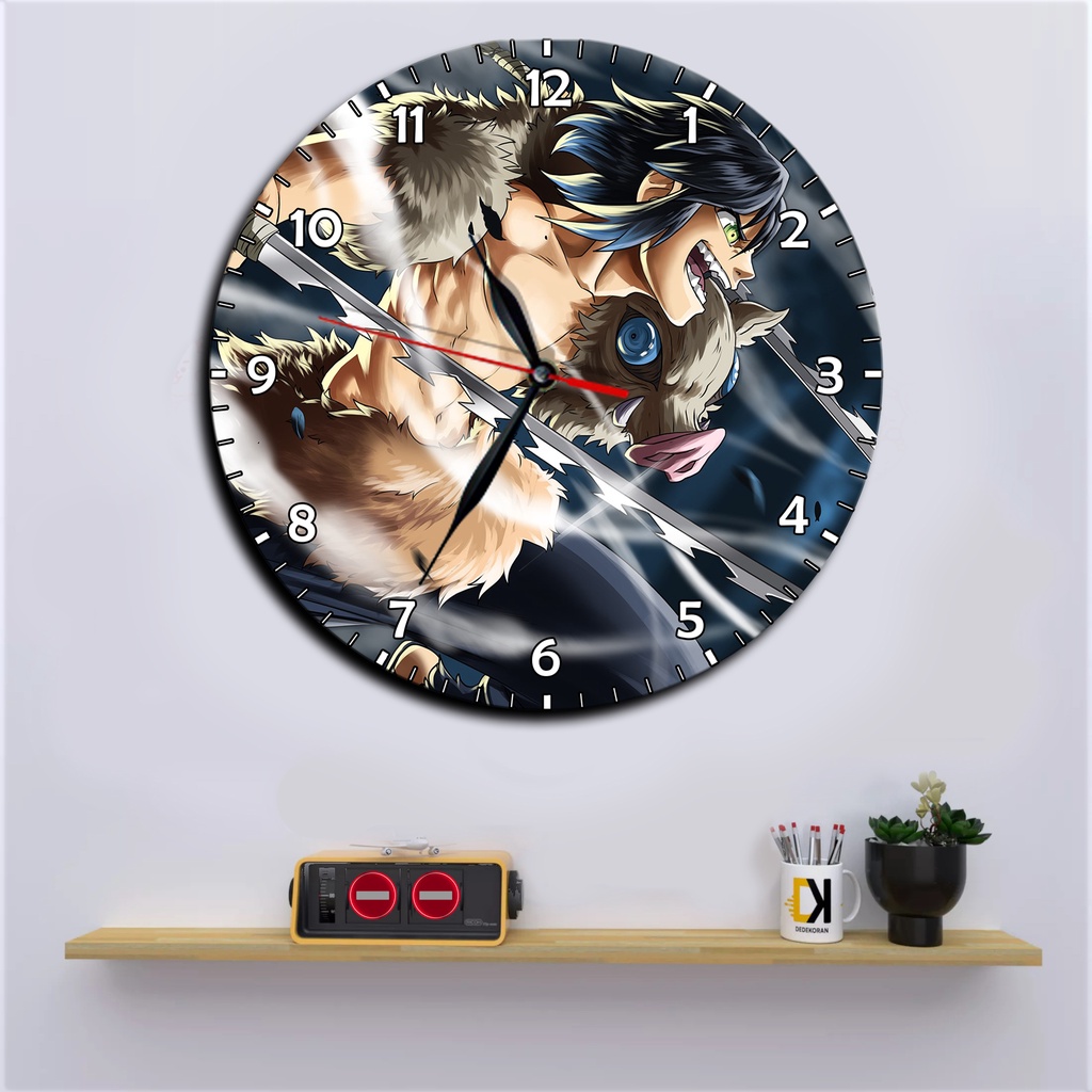 Jual Jam Dinding Kayu Bulat Anime Kimetsu No Yaiba rajadekorofficial ...