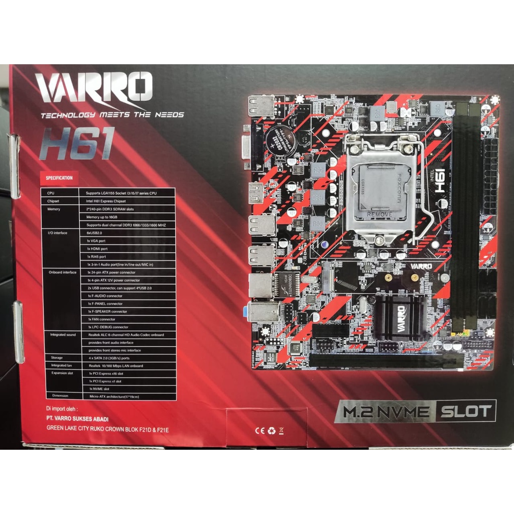 Jual Mainboard Varro H61 socket 1155 | Shopee Indonesia