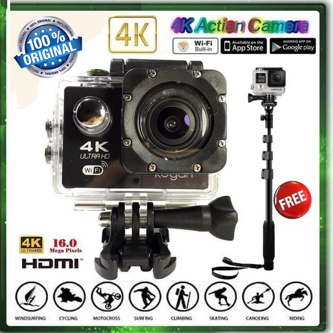 Jual KOGAN original Action Camera 4K 18MP Wifi Free Yunteng Tongsis ...