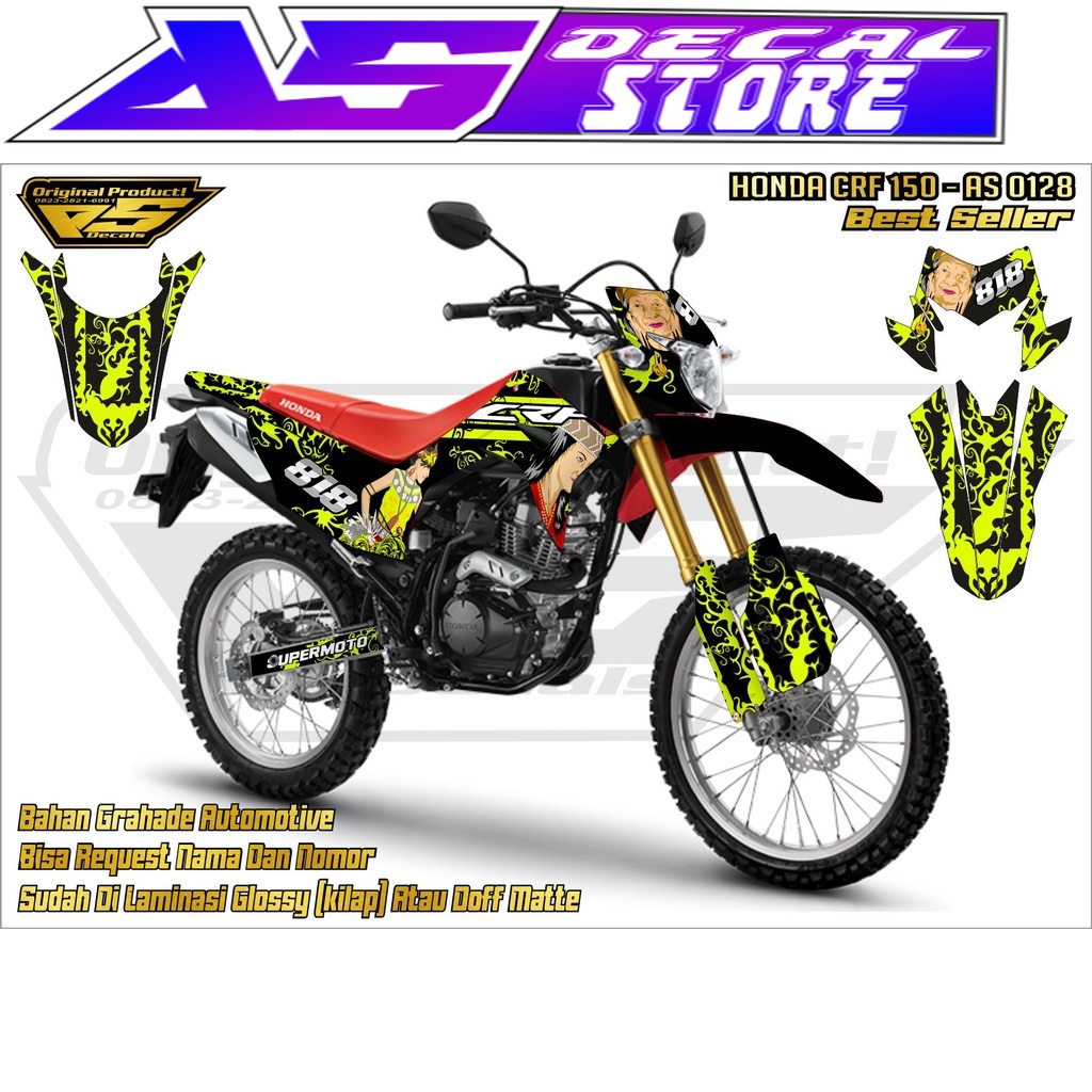 Jual 0128 DECAL STIKER FULL BODY CUSTOM MOTOR CRF 150L | Shopee Indonesia