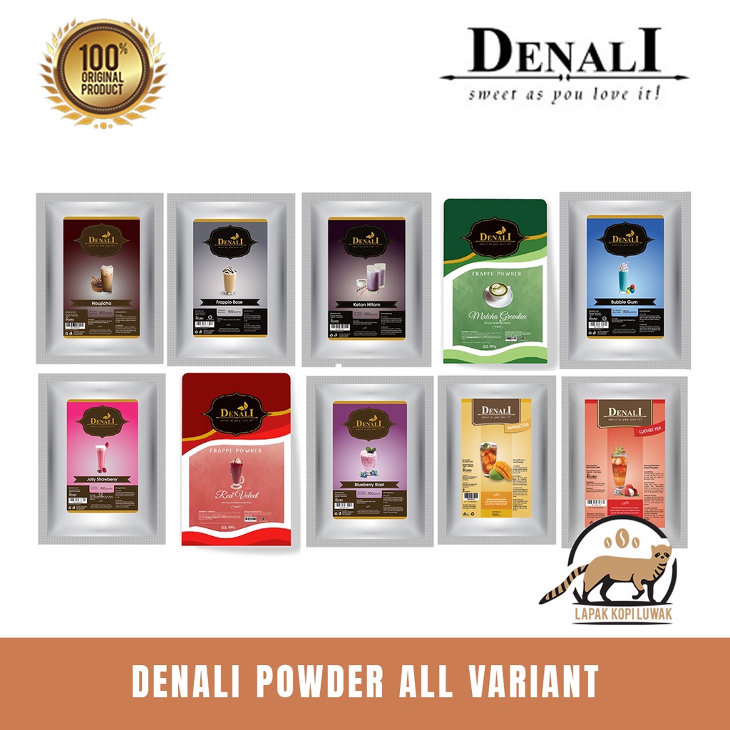 Jual Denali Powder All Variant - Red Velvet, Matcha, Cocoa Signature ...