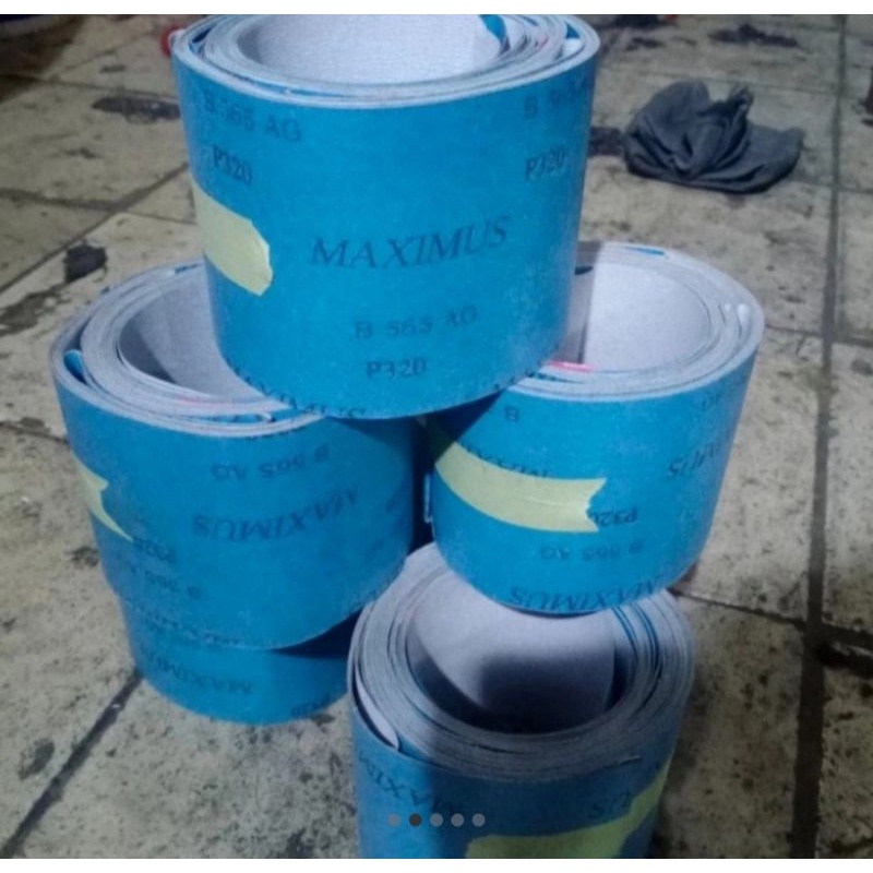 Jual Amplas Meteran maximus P 320 isi 3 belt | Shopee Indonesia