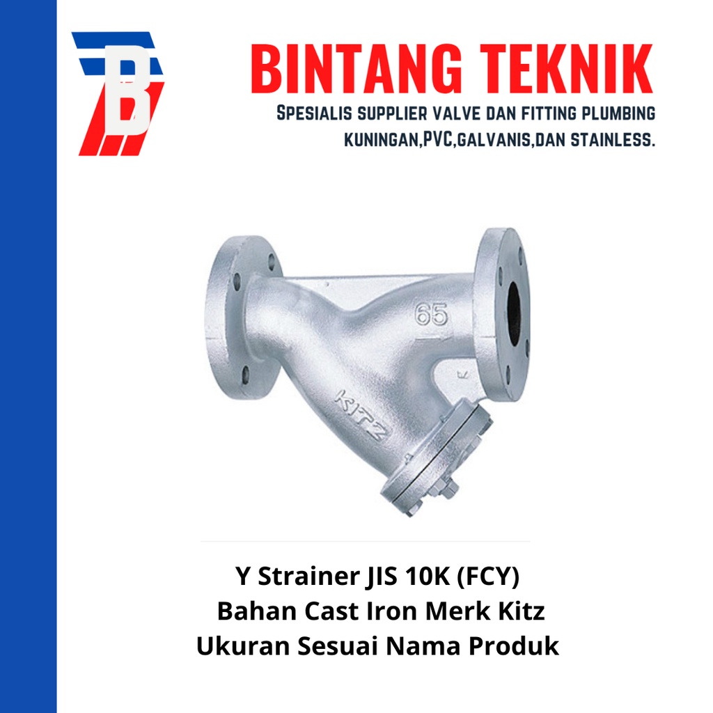 Jual Y Strainer 2-1/2" inch Flange Cast Iron JIS10K Kitz | Shopee Indonesia
