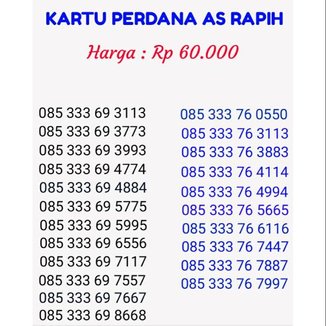 Jual KARTU AS RAPIH | Shopee Indonesia